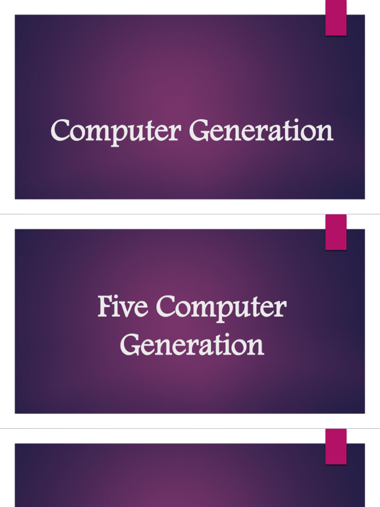 Module 1 2 Computer Generation Pdf Computer Hardware Random Access Memory