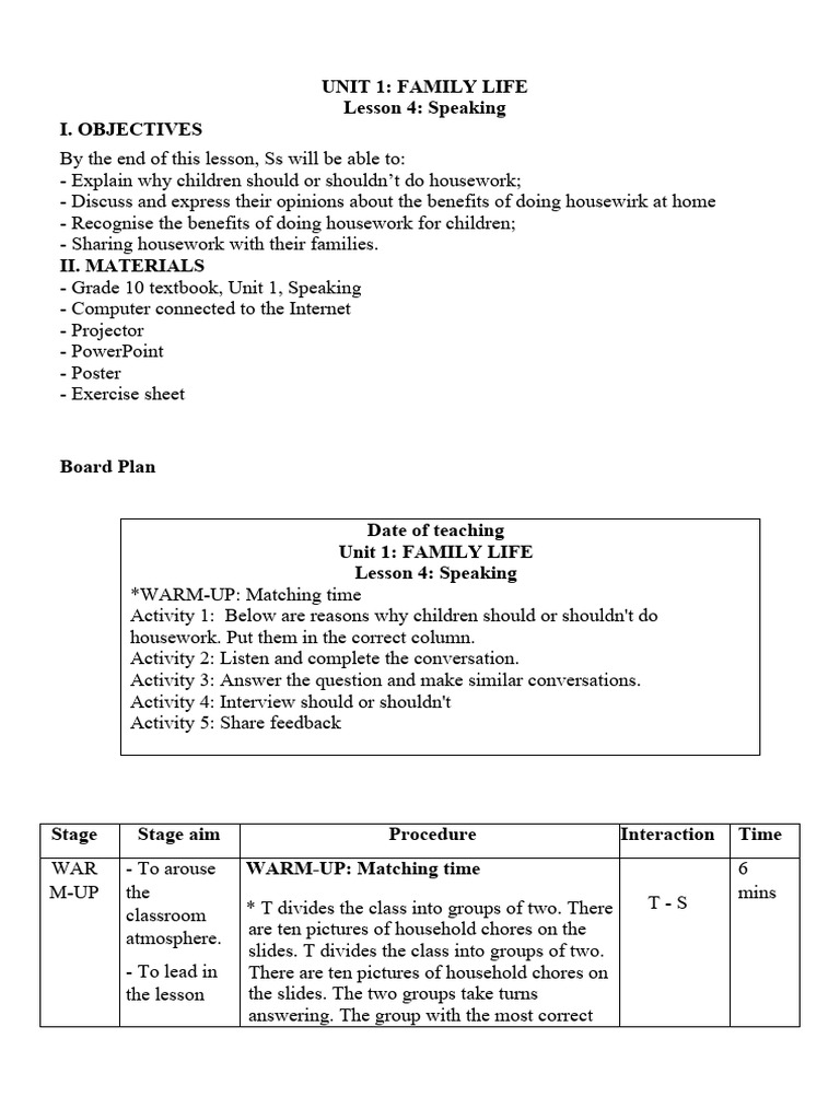 Lesson Plan | PDF | Human Communication | Learning