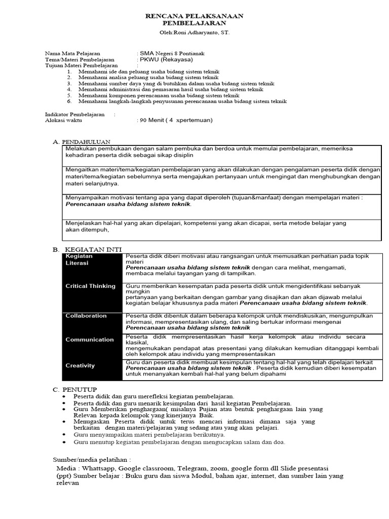 Format RPP CGP 10 REGULER | PDF