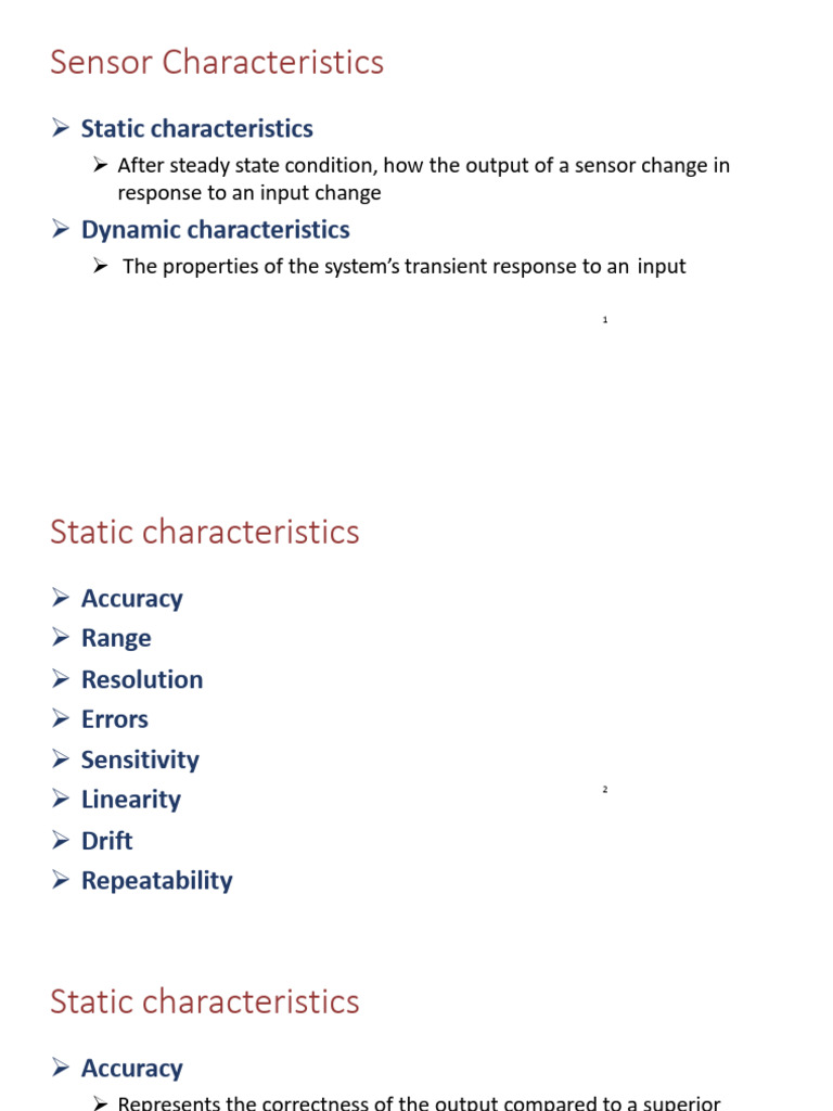 Lec 8 | PDF | Sensor | Accuracy And Precision