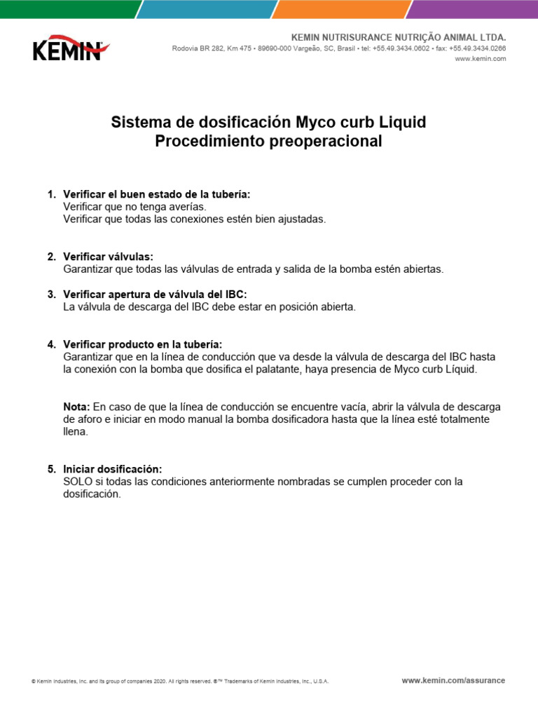 Preoperacional Myco Curb Liquido | PDF