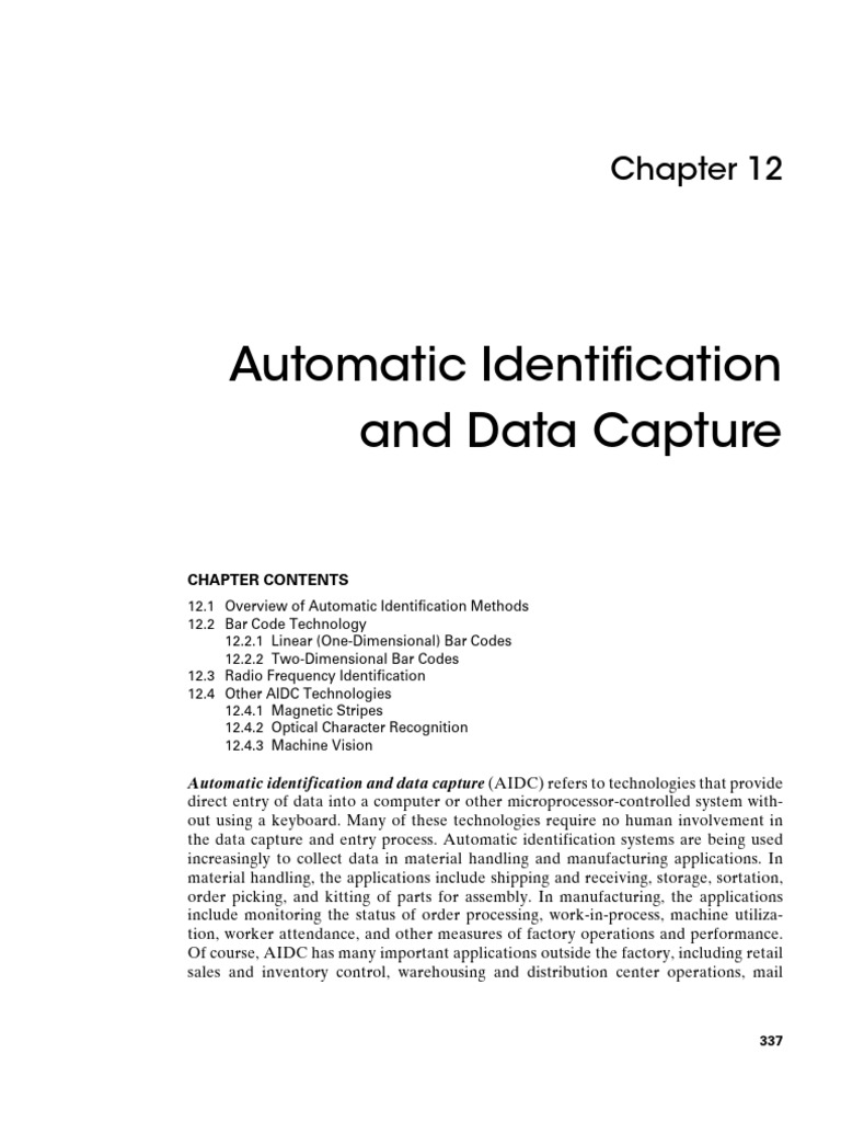 Automatic Identification and Data Capture | Download Free PDF | Barcode ...