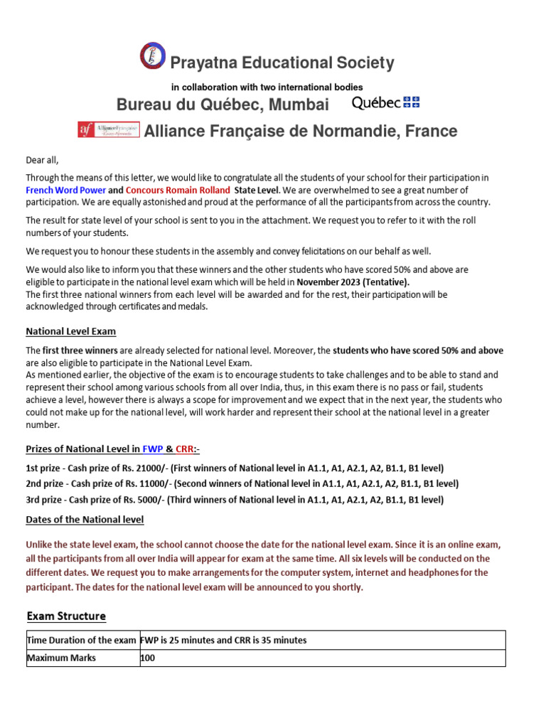 Concours Romain Rolland 2025 Results | PDF