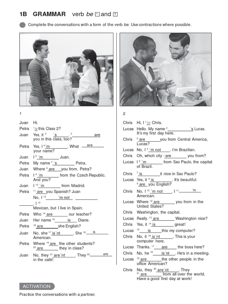 AEF3e Level 1 TG PCM Grammar 1B Anwser | PDF | Linguistics