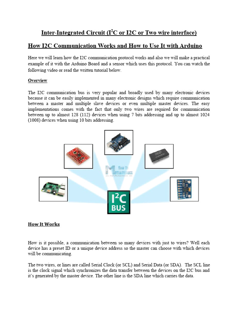 How I2C Communication Works and How To Use It With Arduino | PDF ...