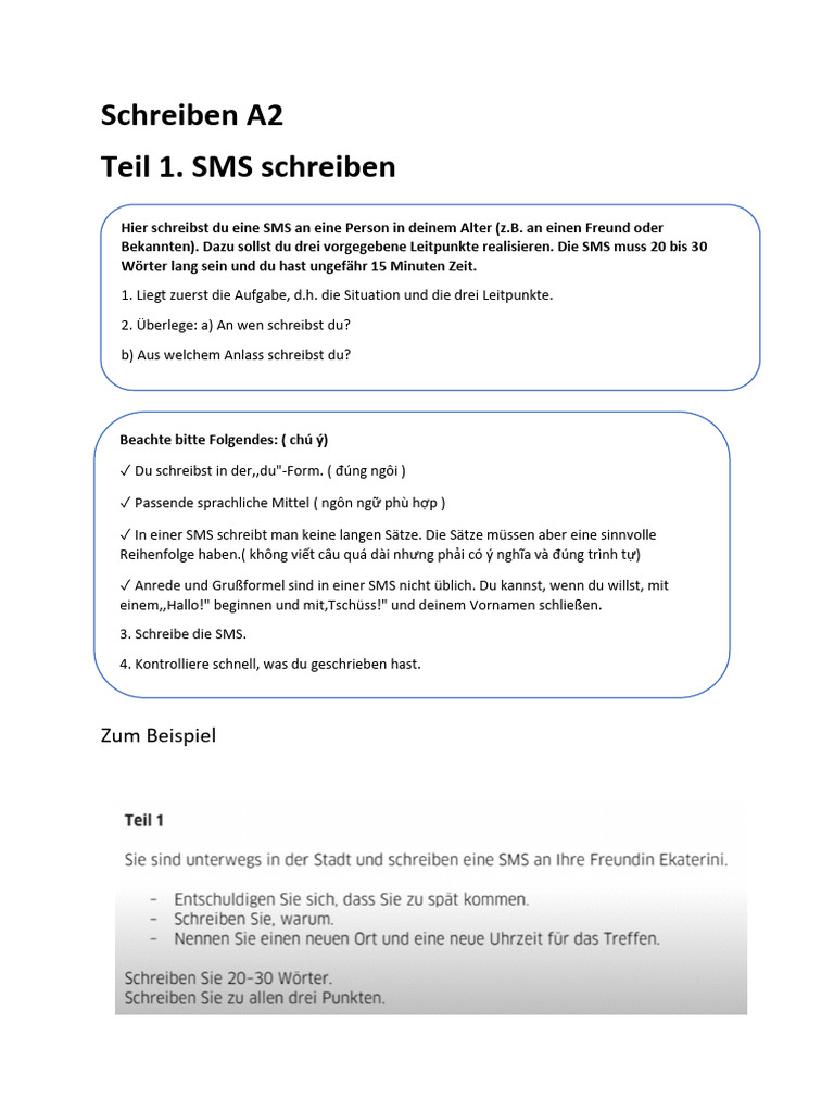 Schreiben A2 | PDF