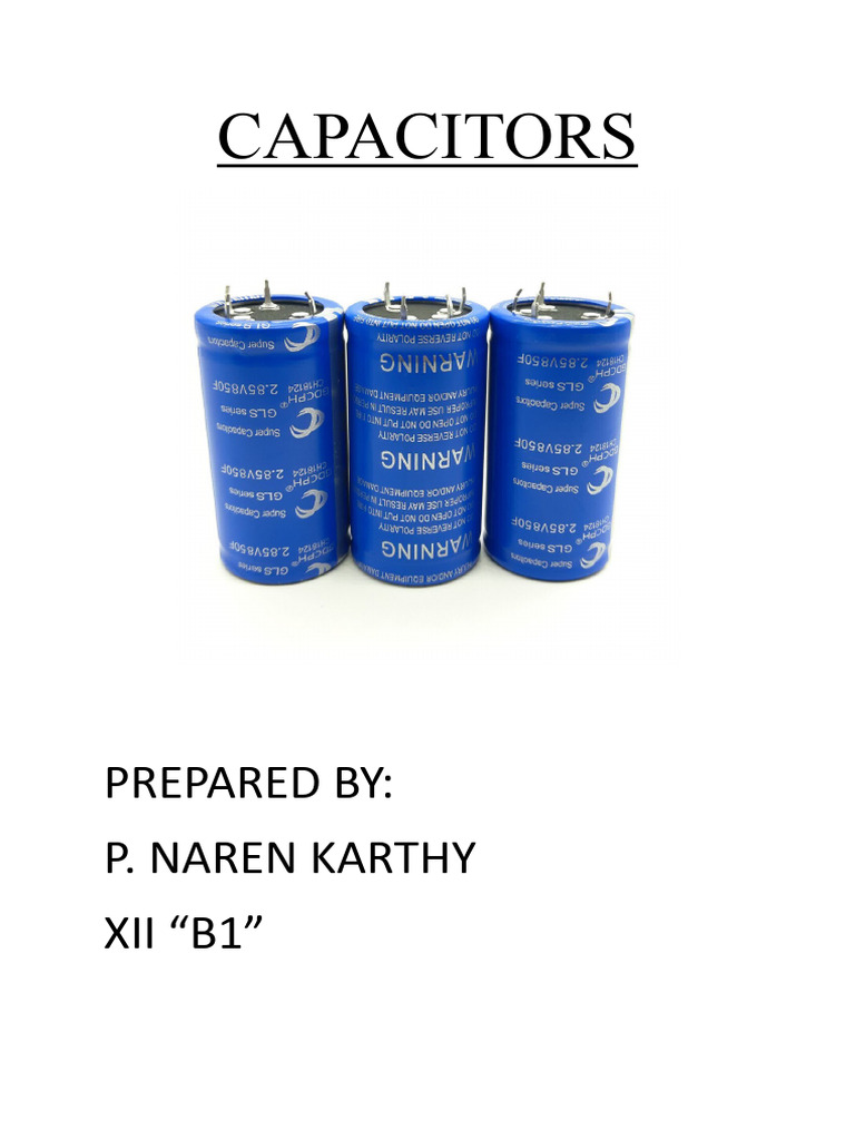 CAPACITORS | PDF | Capacitor | Dielectric