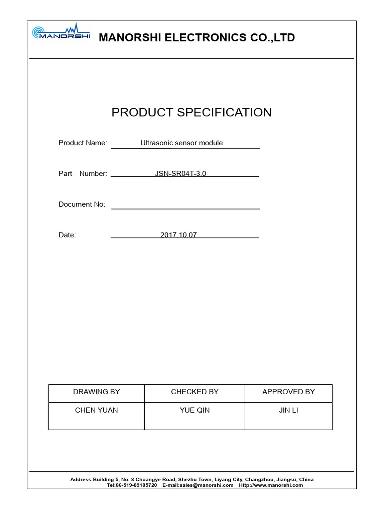 JSN SR04T 3.0 | PDF | Ultrasound | Electrical Engineering