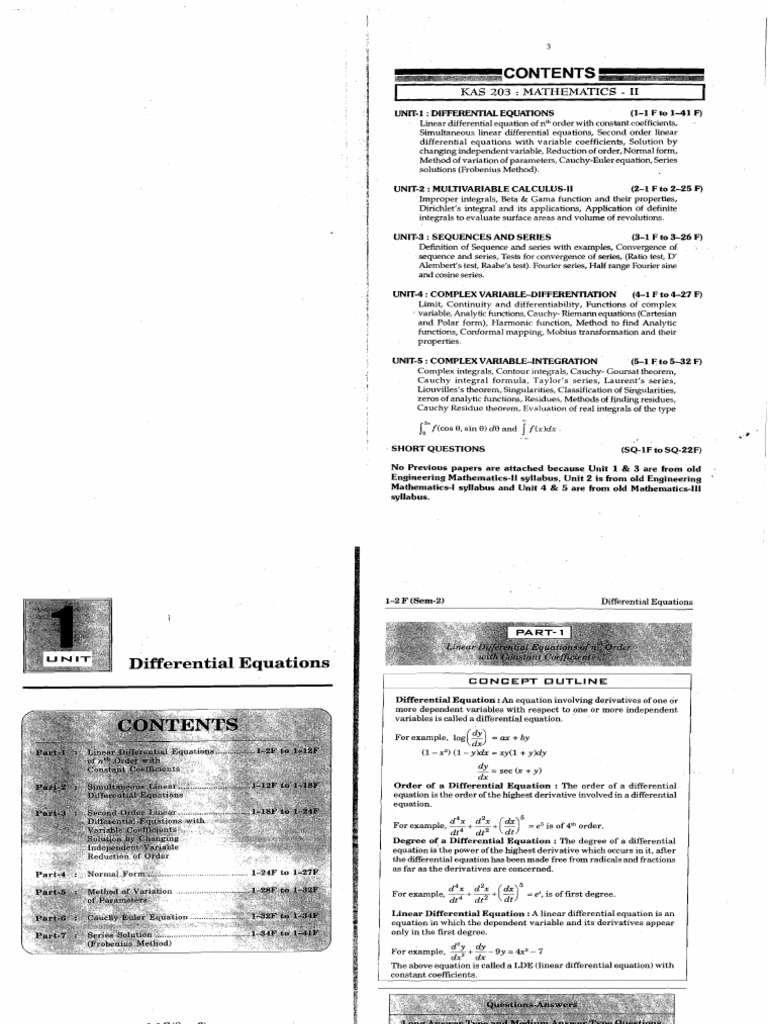 Mathematics 2 | PDF | Equations | Integral