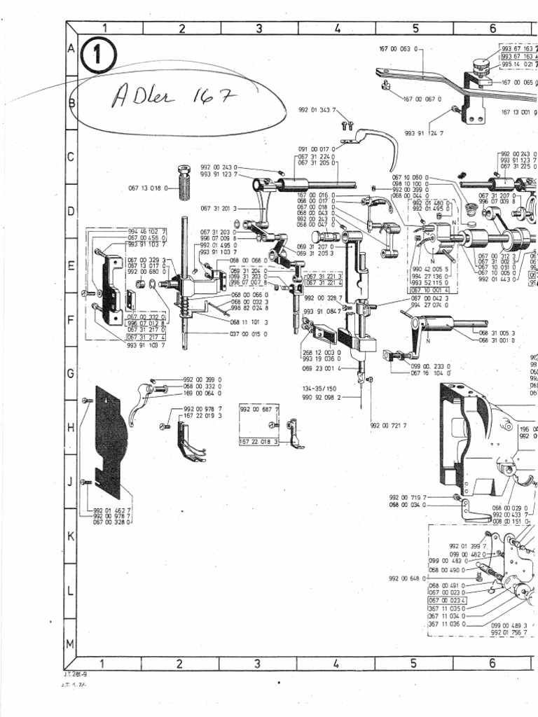 Adler 167 Parts Book | PDF