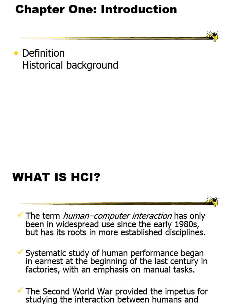 Hci Chapter One | Download Free PDF | Human–Computer Interaction | Graphical User Interfaces