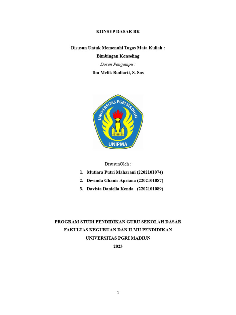 K2 - Konsep Dasar BK | PDF