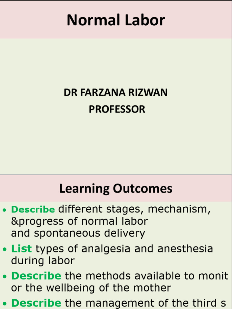 3 Normal Labor | PDF | Childbirth | Uterus