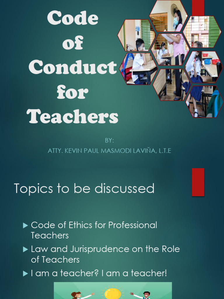 Code of Conduct for Teachers | PDF | Teachers | Justice