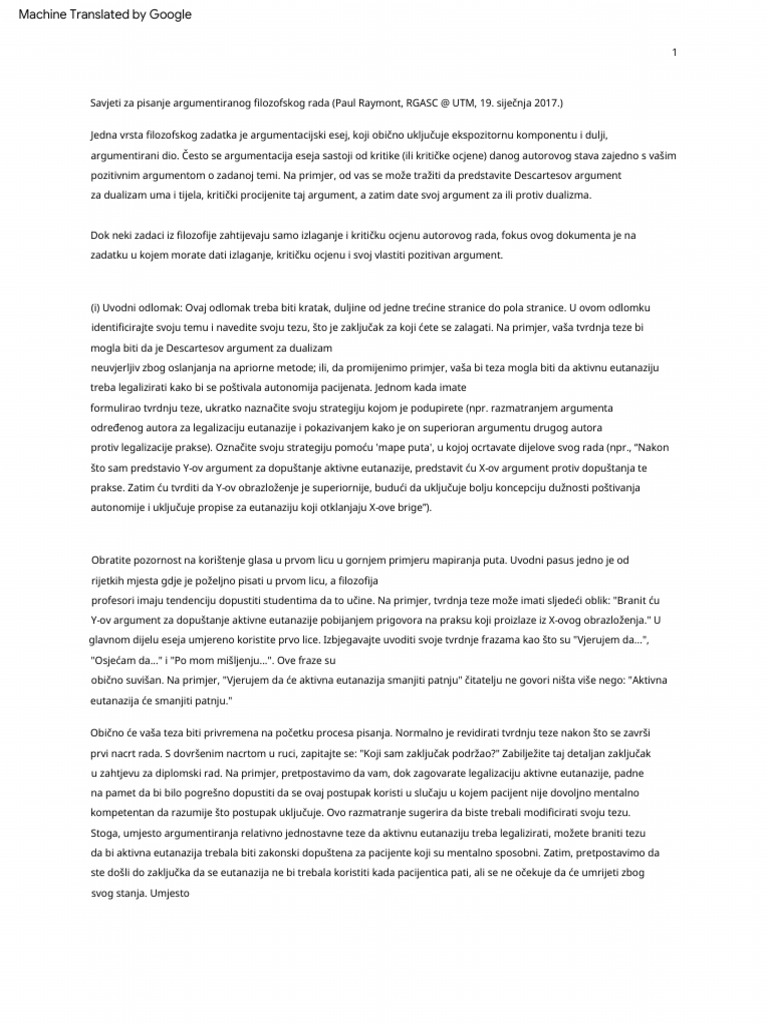 Writing A Philosophy Paper Paul Raymont Utoronto | PDF