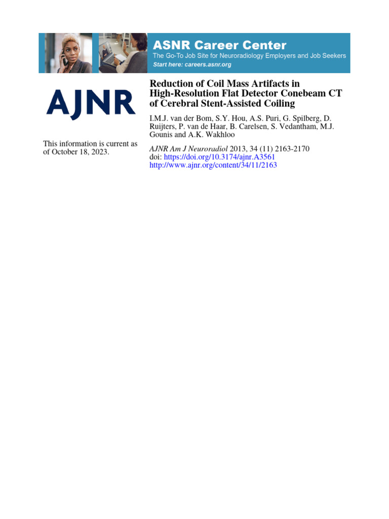 AJNR - Reduction of Coil Mass Artifacts in High-REsolution Flat ...