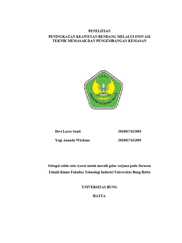 Proposal Devi Laras Santi Dan Yogi | PDF