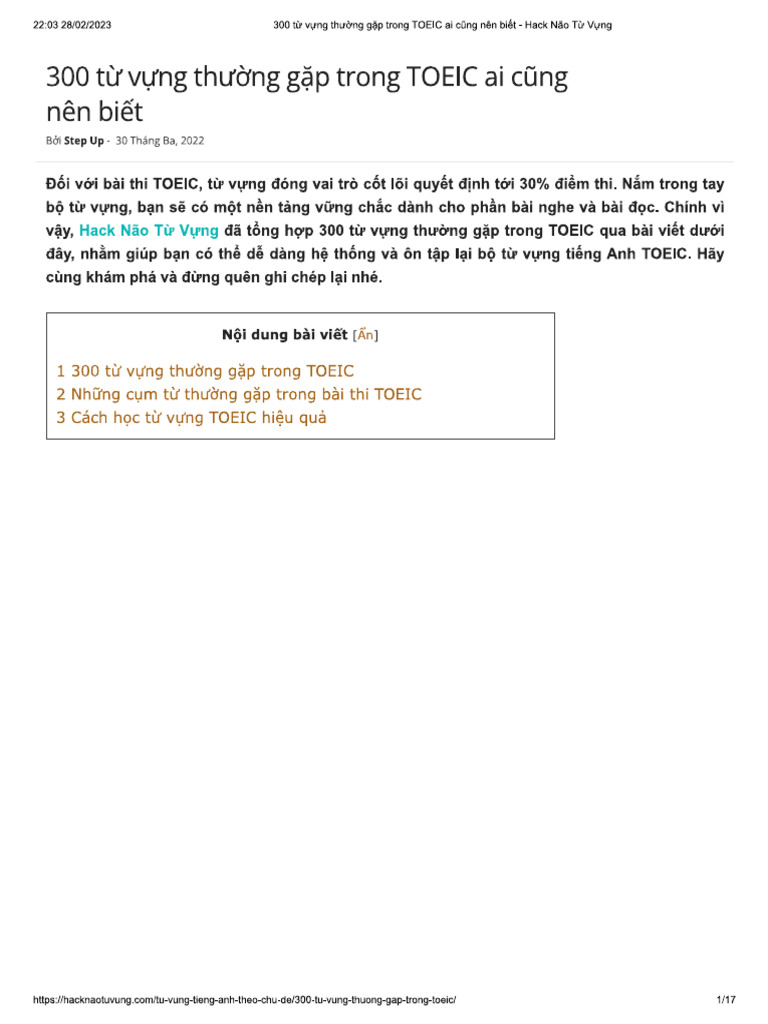 300 T V NG Toeic | PDF