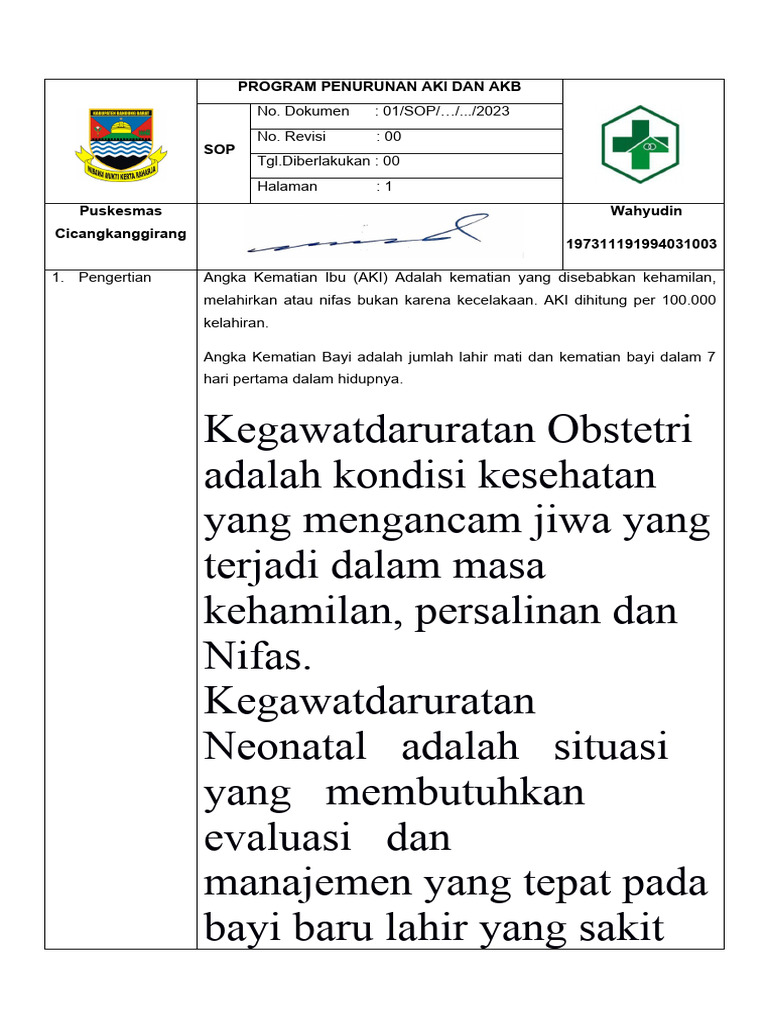 Sop Penurunan Aki Akb | PDF