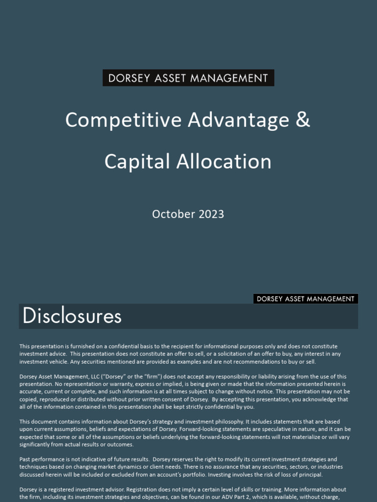 Competitive Advantage and Capital Allocation - Dorsey Asset Management ...