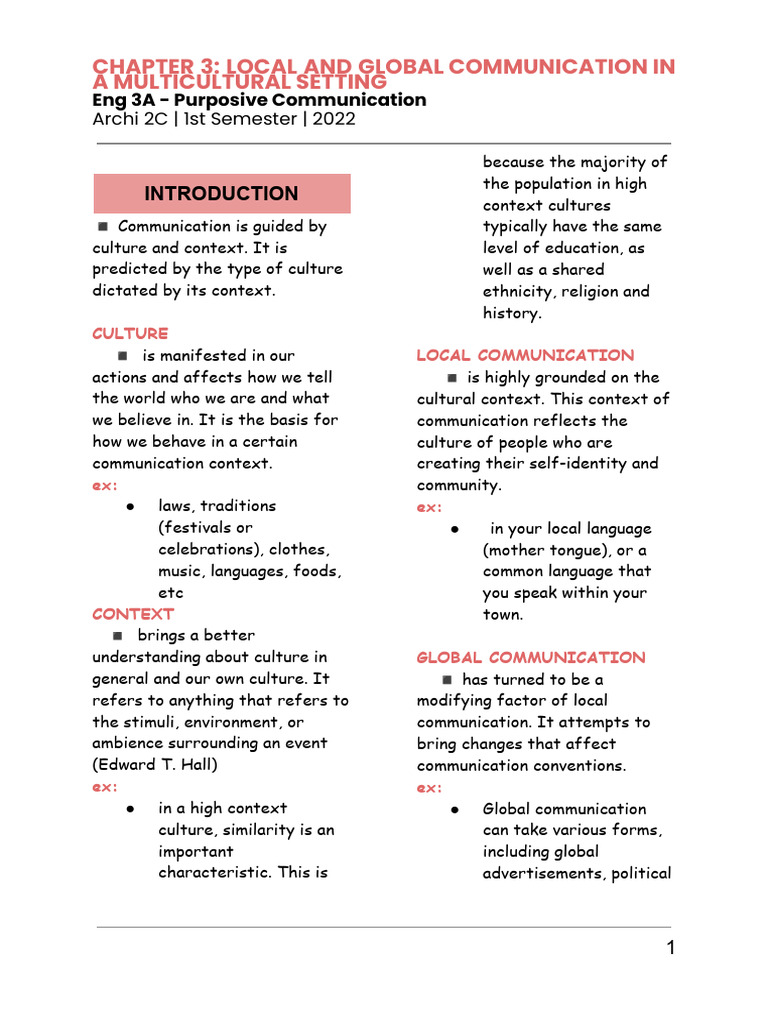 Chapter 3 Purposive | PDF | Communication | Cross Cultural Communication