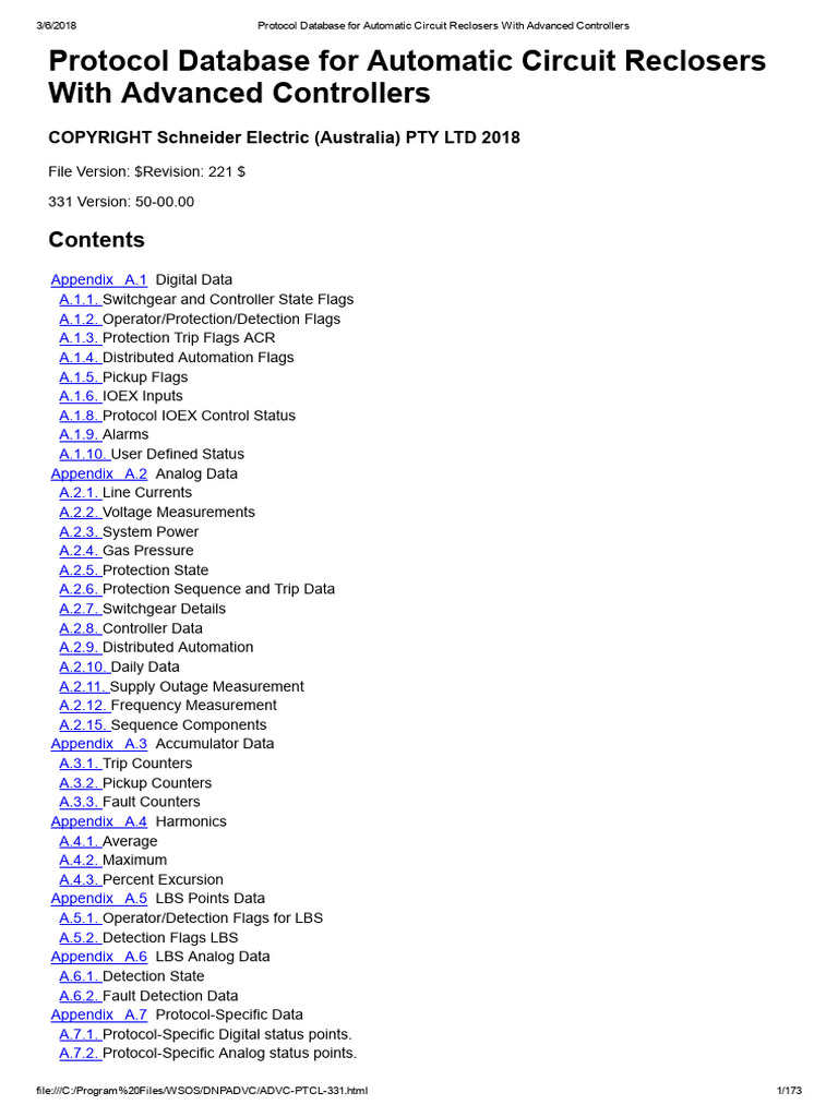 Protocol Database For ACR With ADVC Controllers | PDF | Switch | Capacitor