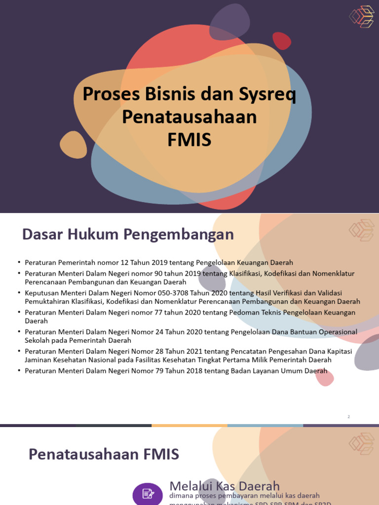 Probis Dan Sysreg Penatausahaan FMIS | PDF