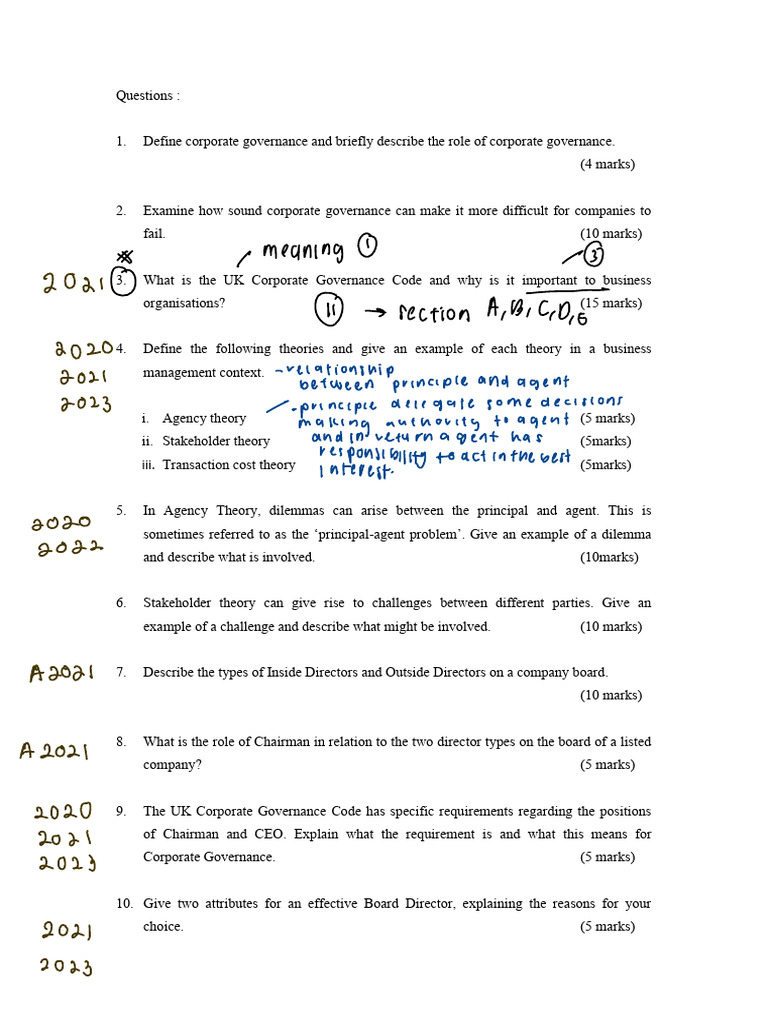 Corporate Governance: Key Concepts and Issues | PDF | Corporate ...