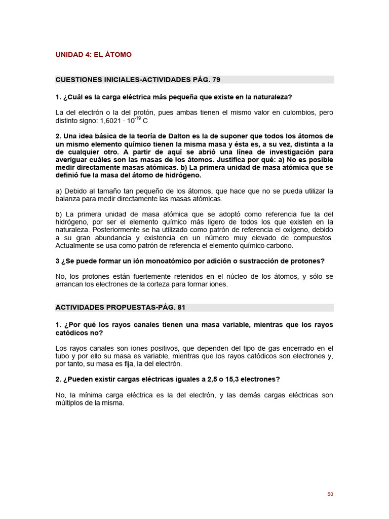 Conceptos Clave sobre el Átomo y su Estructura | PDF | Átomos | Neutrón