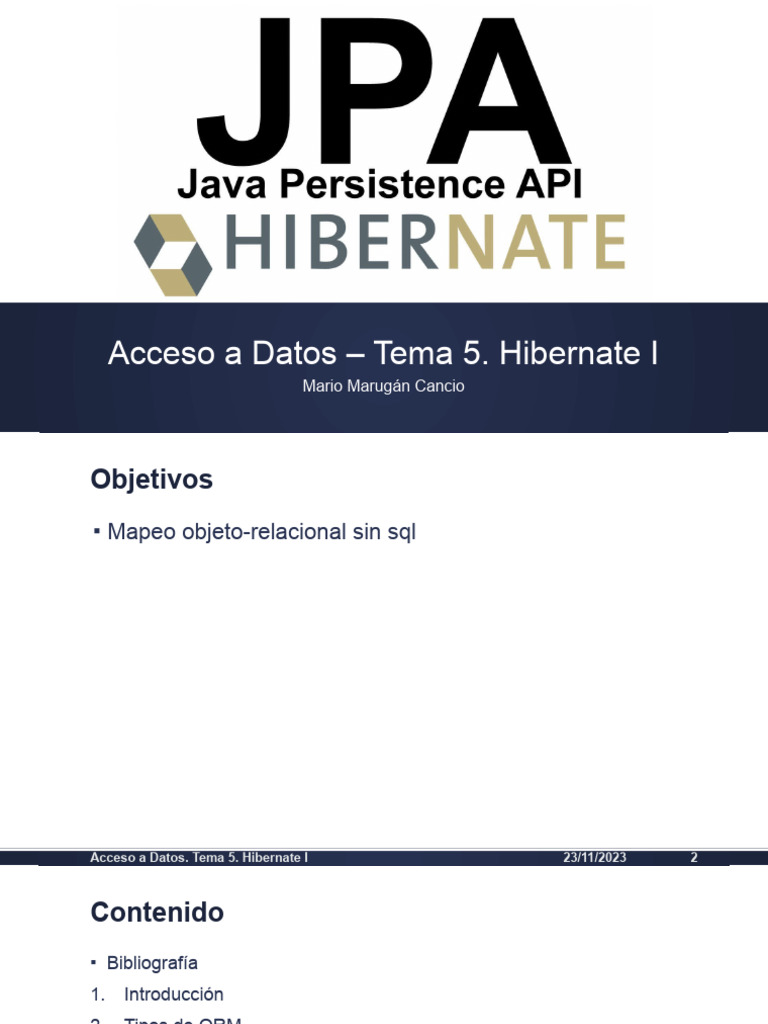 Tema 5 Hibernate Pdf Bases De Datos Software Unix 