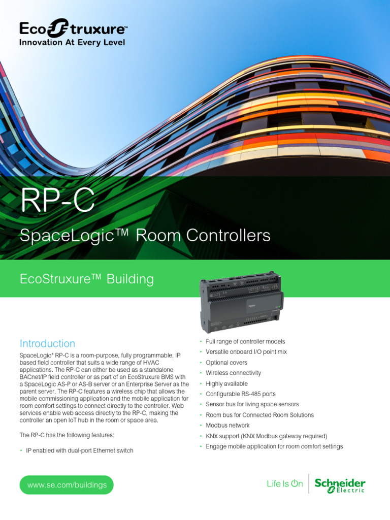 RP-C - SpaceLogic Room Controllers Specification Sheet | Download Free PDF | Relay | Computer ...