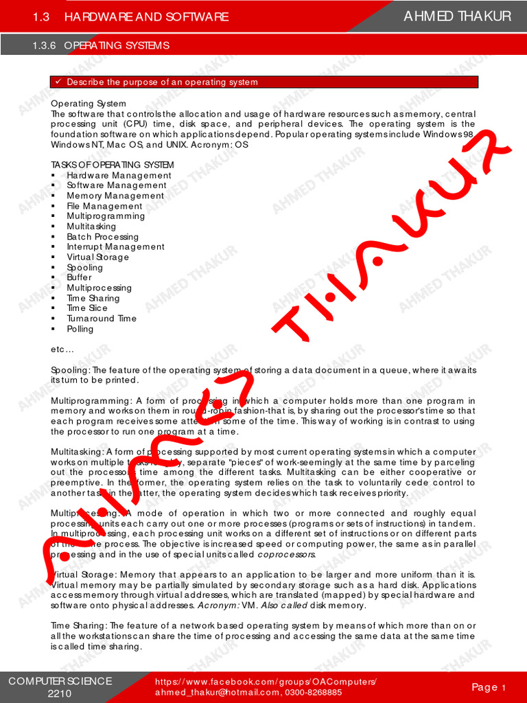 1.3.6 Operating Systems | Download Free PDF | Operating System | Graphical User Interfaces
