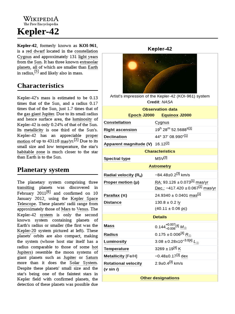 Kepler 42 | PDF | Planets | Stars