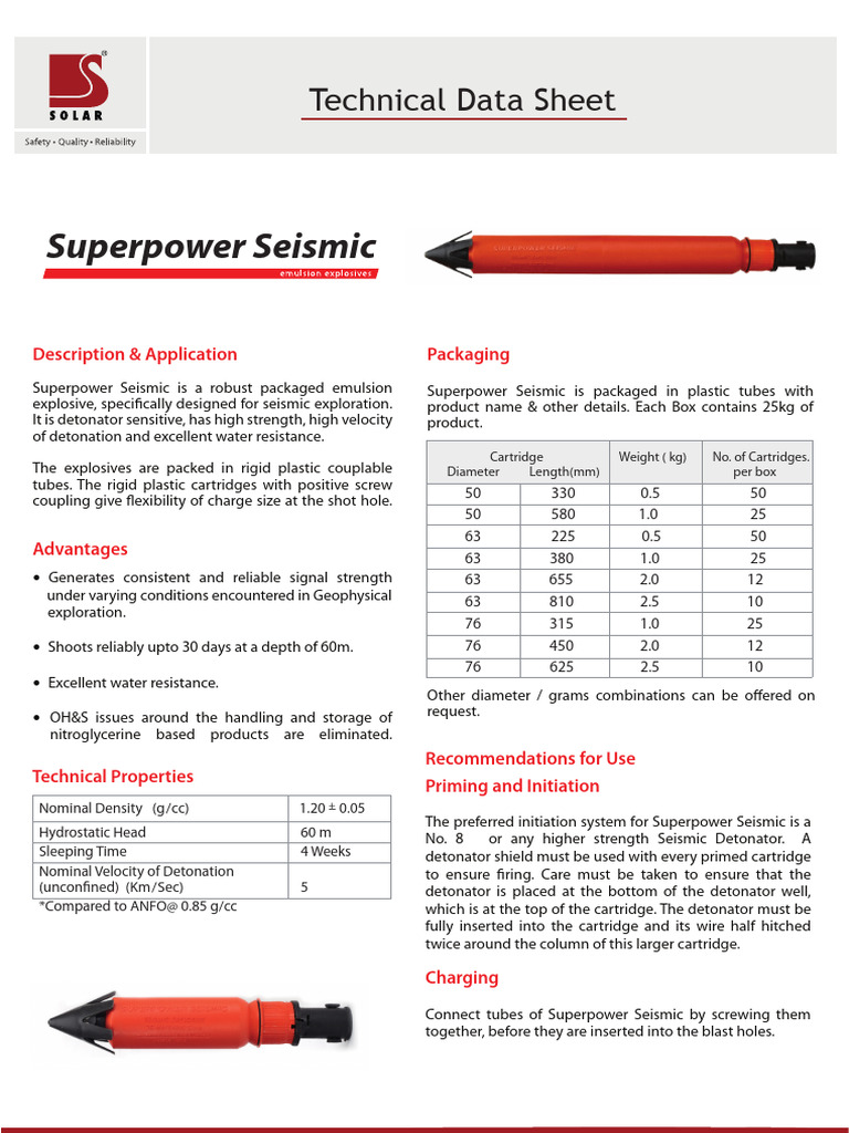 Seismic Explosive for Geophysicists | PDF | Cartridge (Firearms)