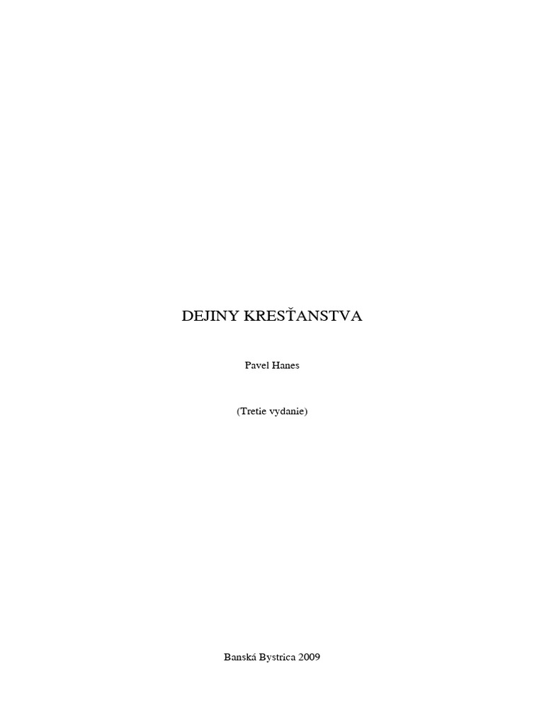 Dejiny Krestanstva | PDF
