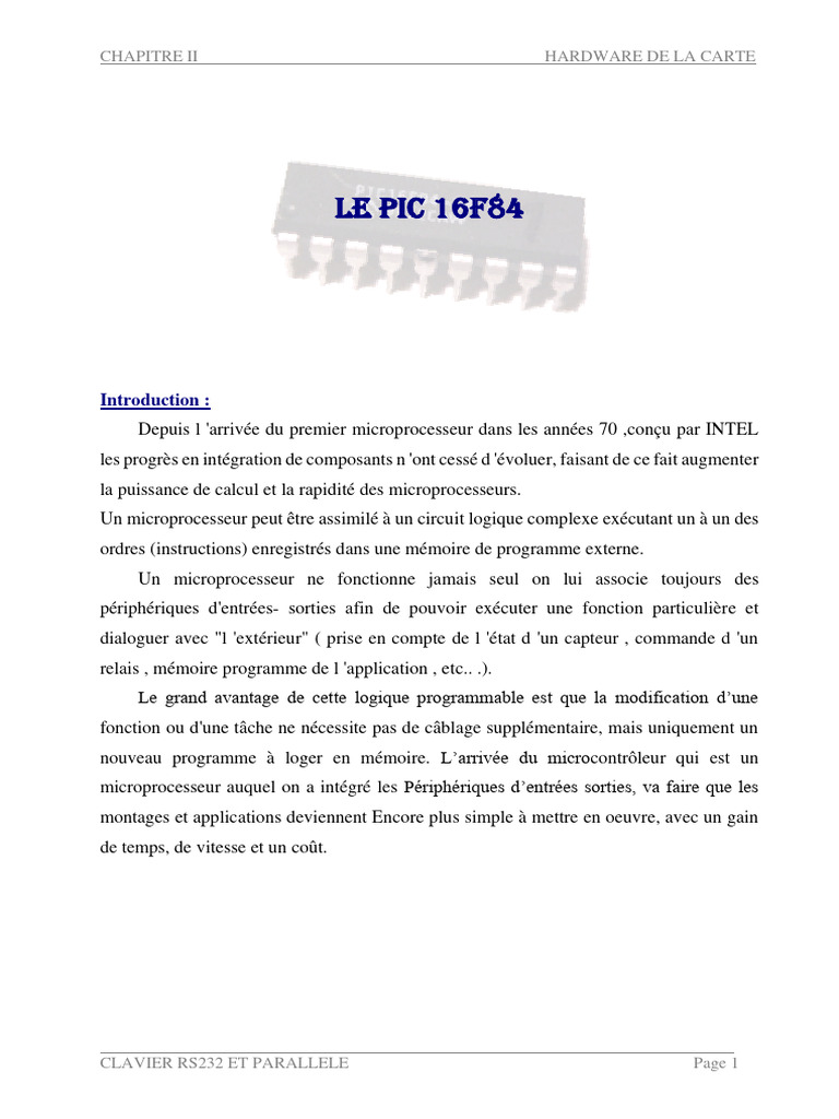 Pic 16F84 2 | PDF | Microprocesseur | Programme informatique
