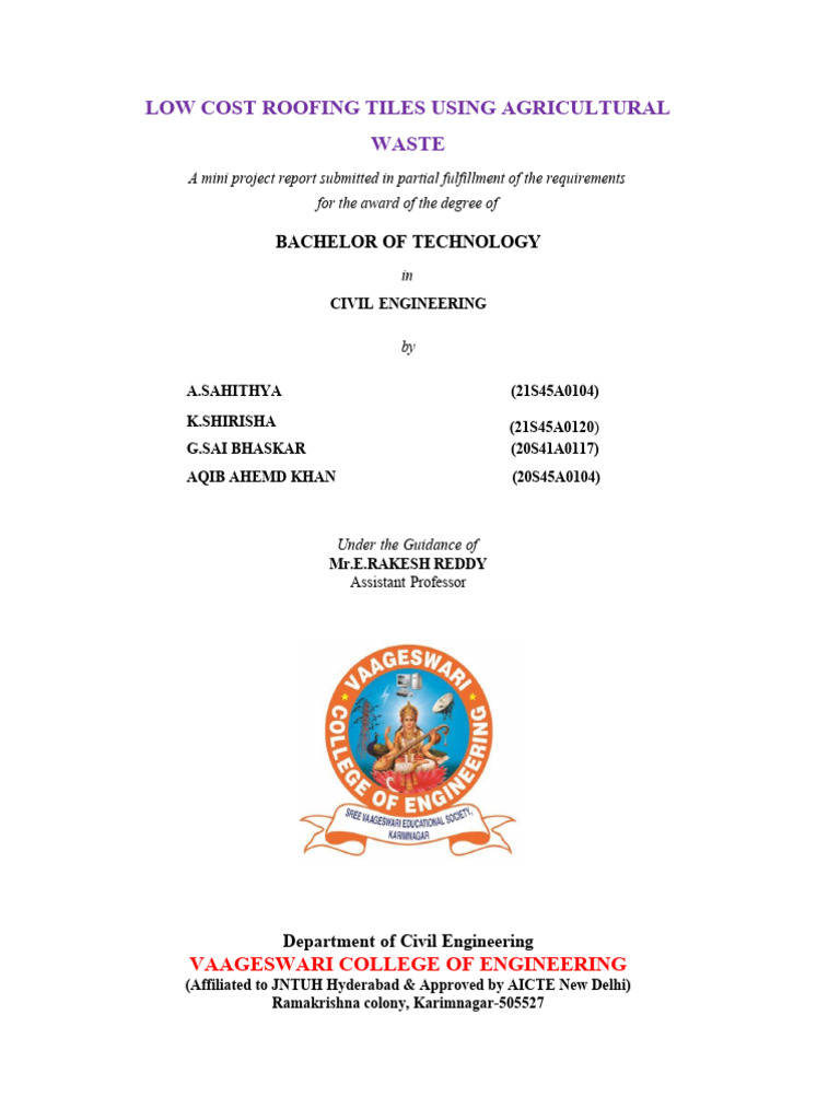 Mini Project (V) | PDF | Concrete | Cement