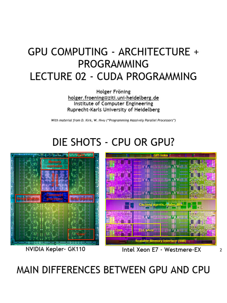 GPU Computing 2 | PDF | Thread (Computing) | Cpu Cache