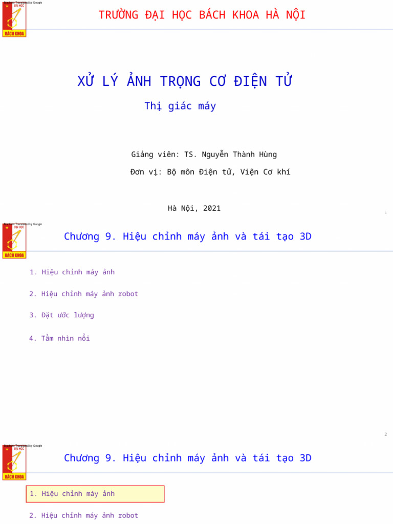 Chapter 9 Camera Calibration And 3d Reconstruction Pdf