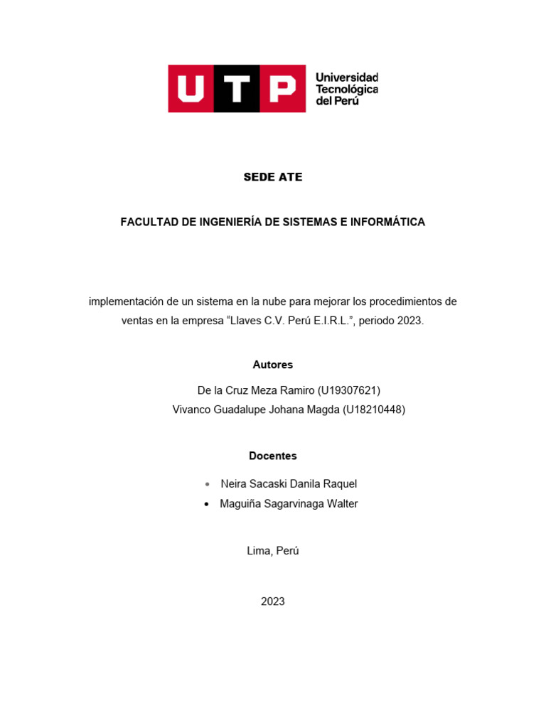 ACV - S18 Proyecto Final-Ok | Descargar gratis PDF | Bases de datos | Sitios web