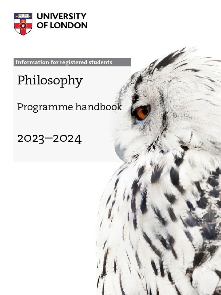 Philosophy Programme Handbook | PDF | Modern Philosophy | Thesis