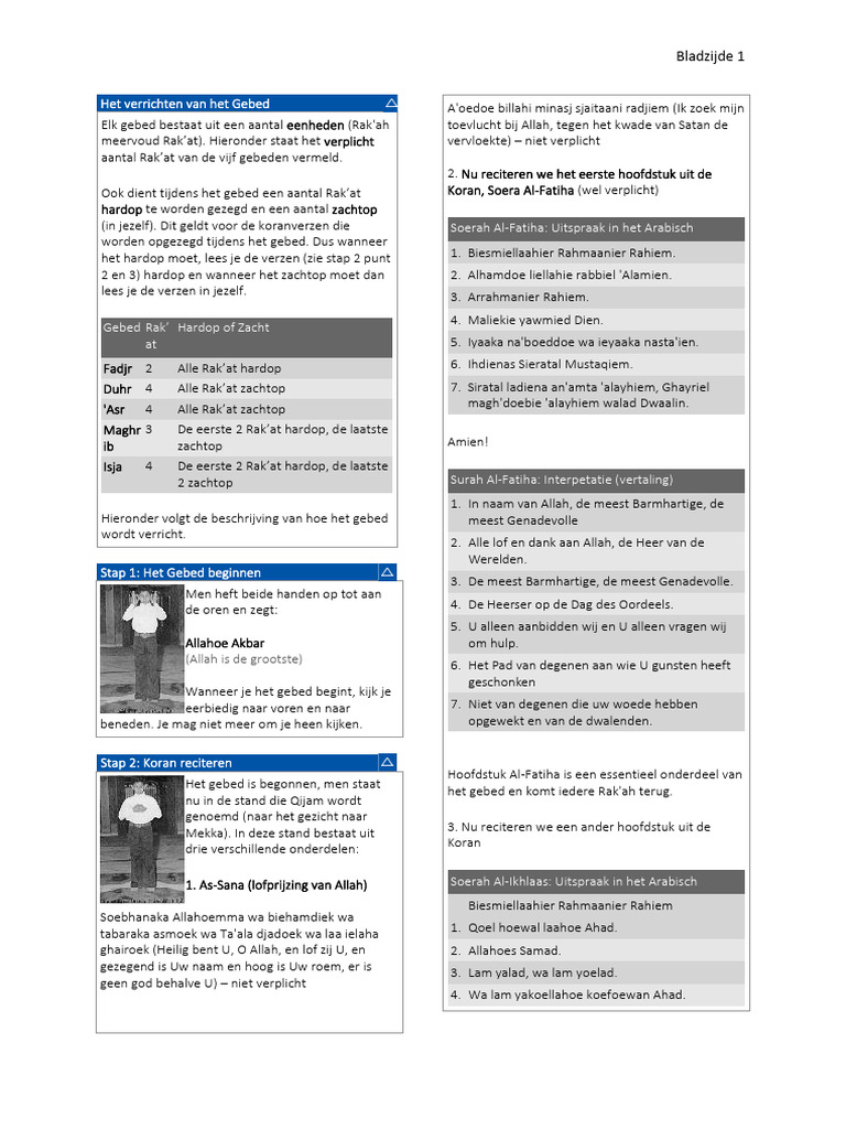 Het Verrichten Van Het Gebed | PDF