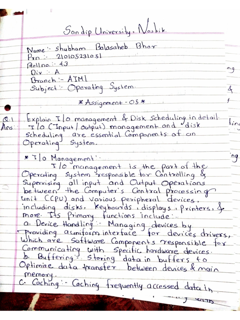 OS Assignment No. 5 | PDF