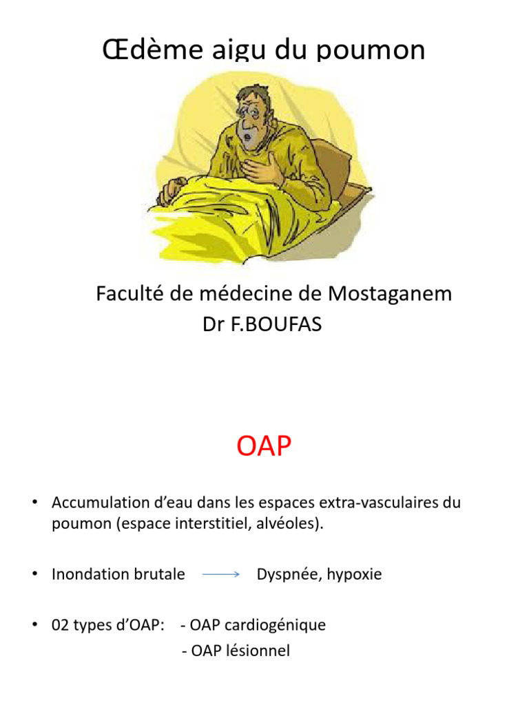 Causes et physiopathologie de l'OAP | PDF | Système cardio-vasculaire ...