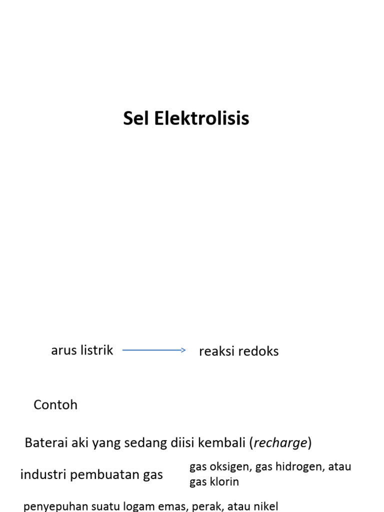 Sel Elektrolisis Baru | PDF