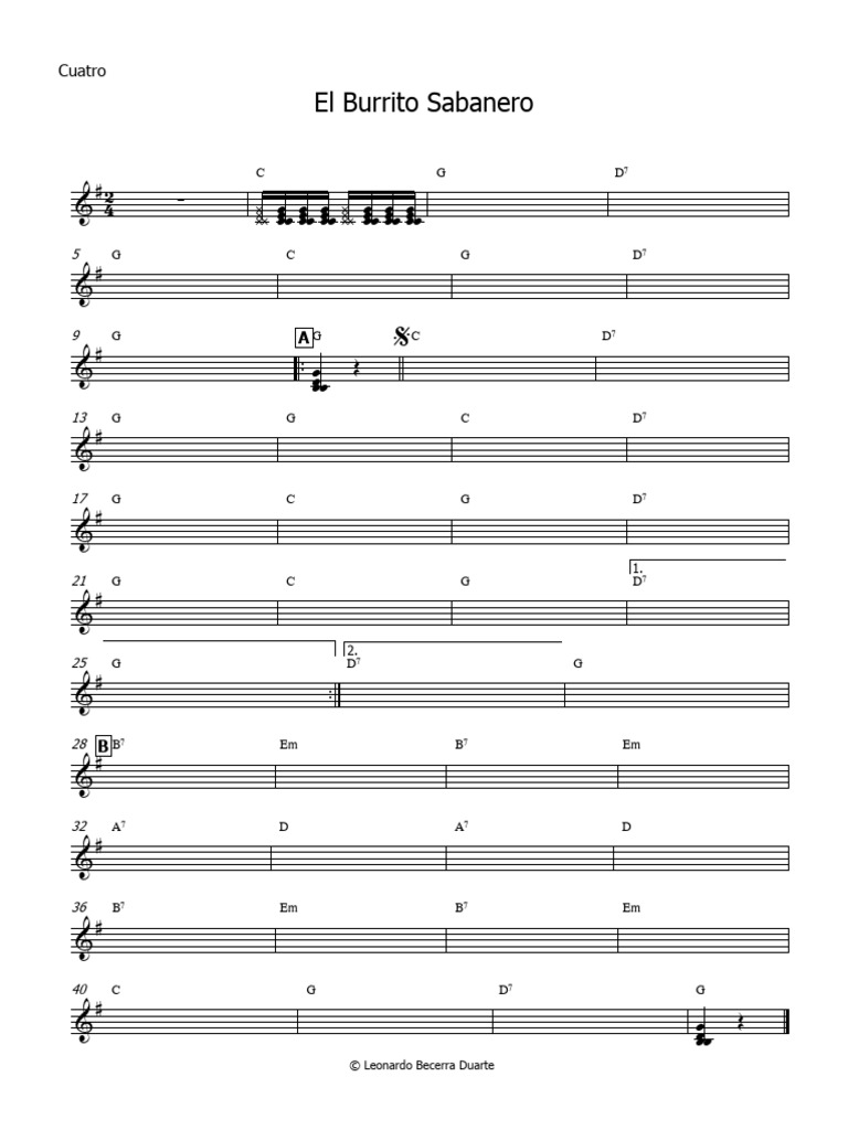 El Burrito Sabanero Cuatro | PDF