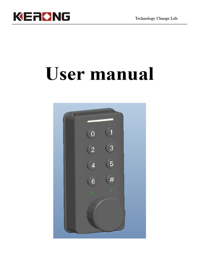 KR-E9040-User Manual | PDF | Computer Access Control
