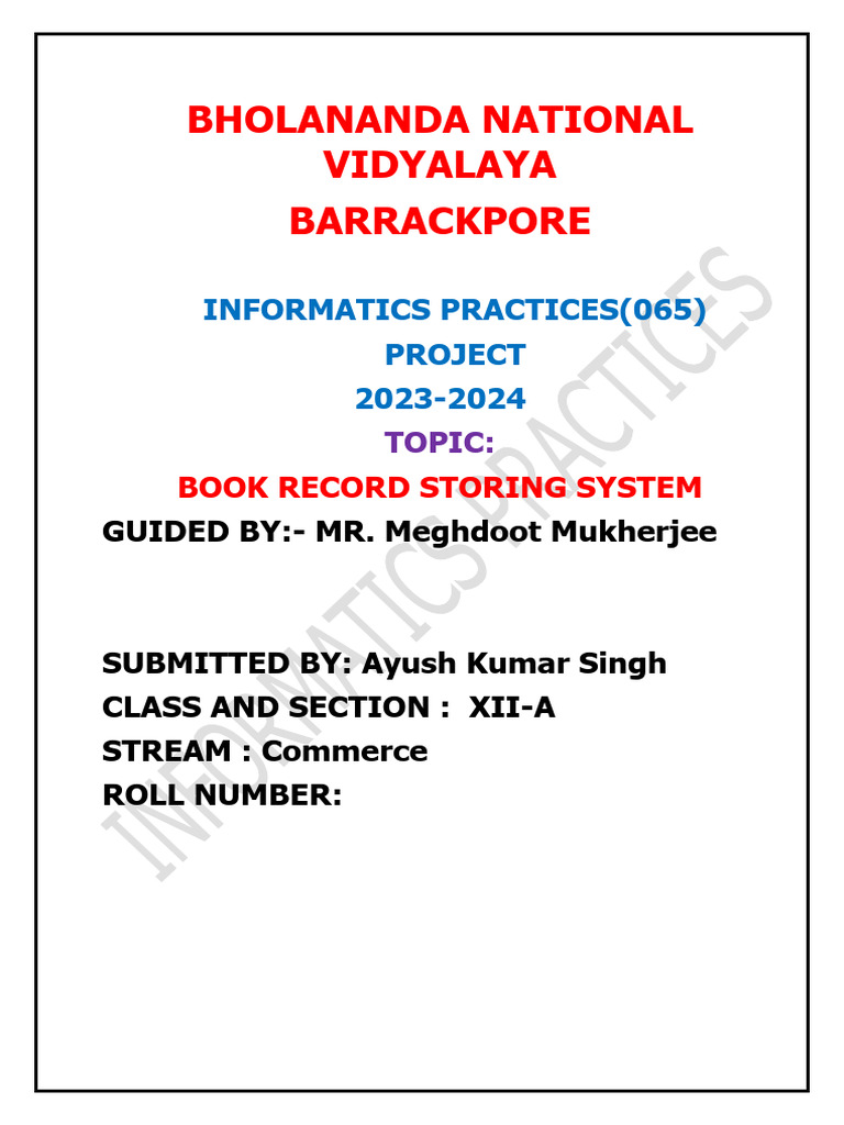 Book Record Storing System | PDF | Python (Programming Language) | Programming
