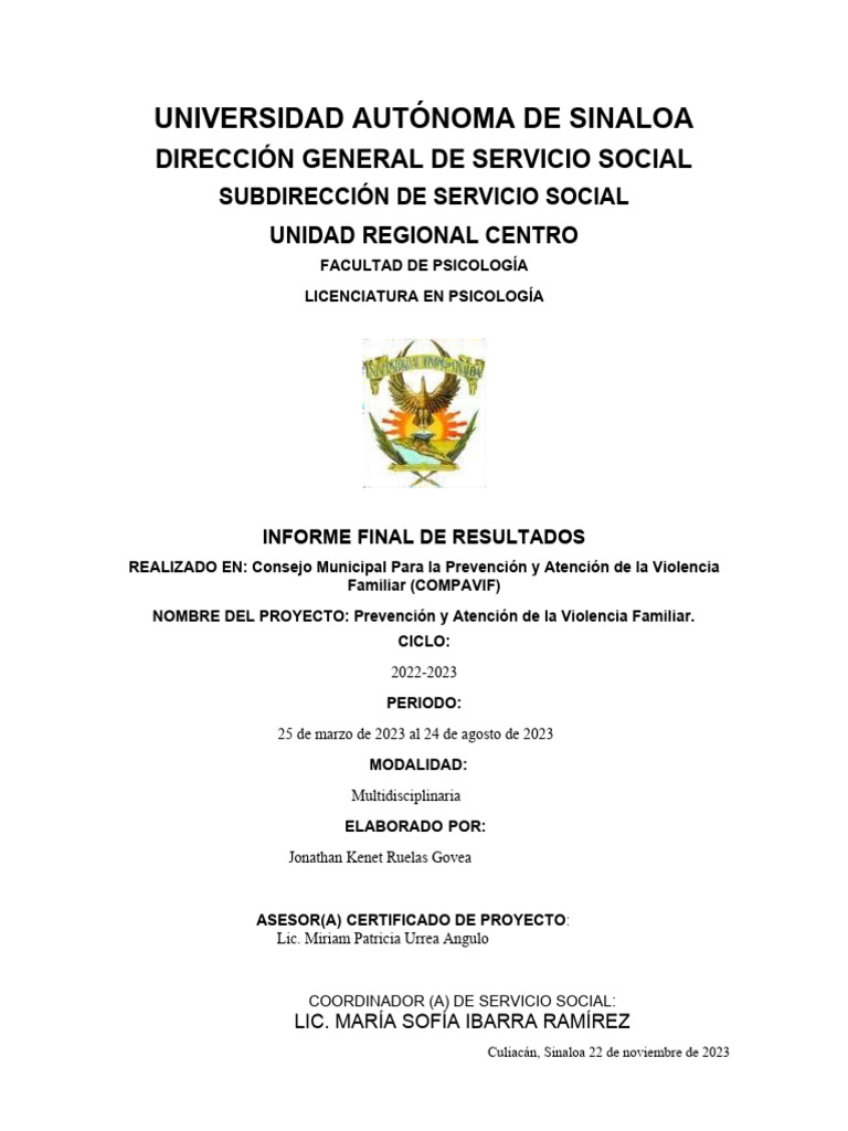 Jonathan 2023 Final | PDF | Violencia doméstica | La violencia contra las mujeres