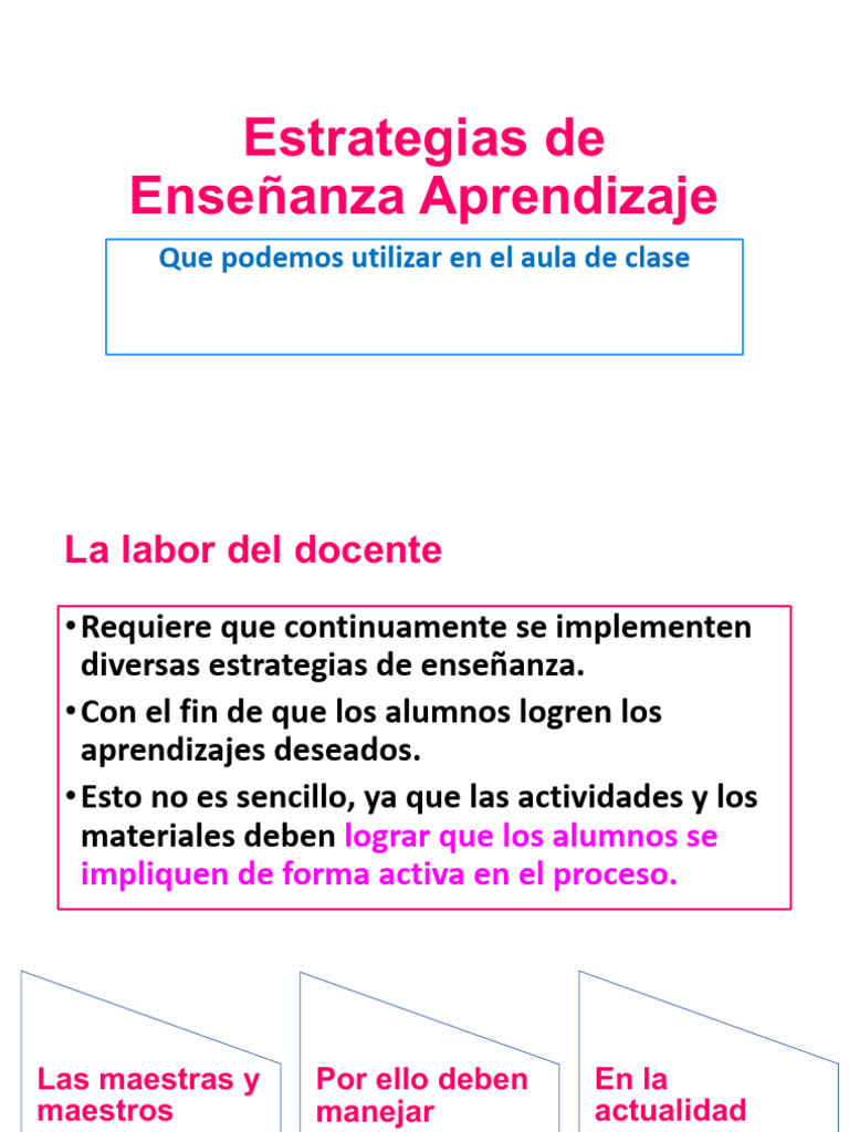 Lectura Estrategias de Ensenanza Aprendizaje | PDF | Aprendizaje | Enseñando